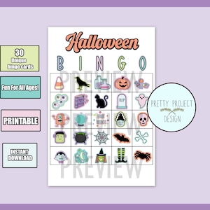 PASTEL HALLOWEEN BINGO - Etsy
