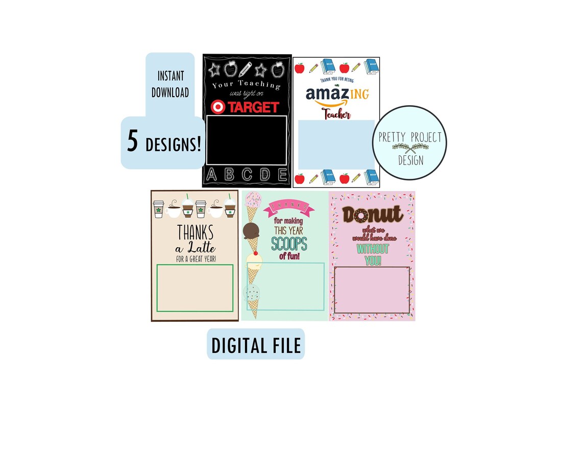 TEACHER GIFT PRINTABLE Tags | Etsy