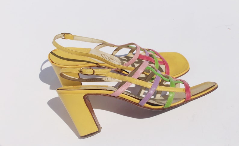 Vintage 1960s Leather Sandals - Etsy