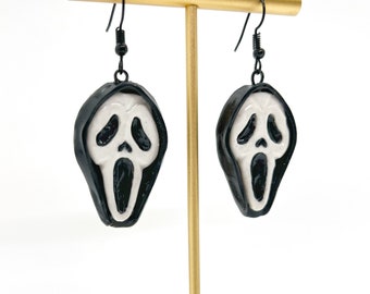 Clay Ghostface Earrings - Etsy