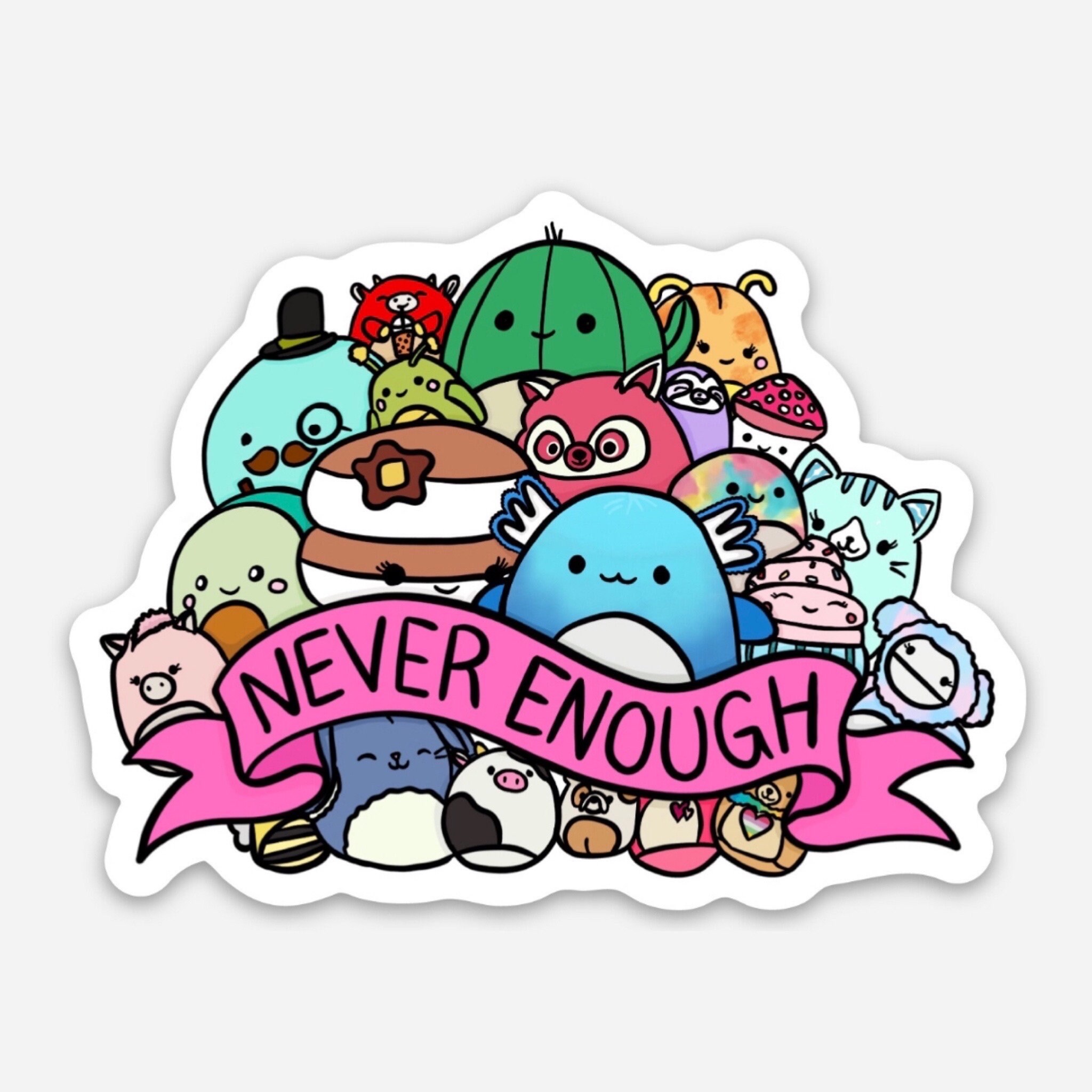 Never Enough Squishmallows Vinyl Sticker - Etsy