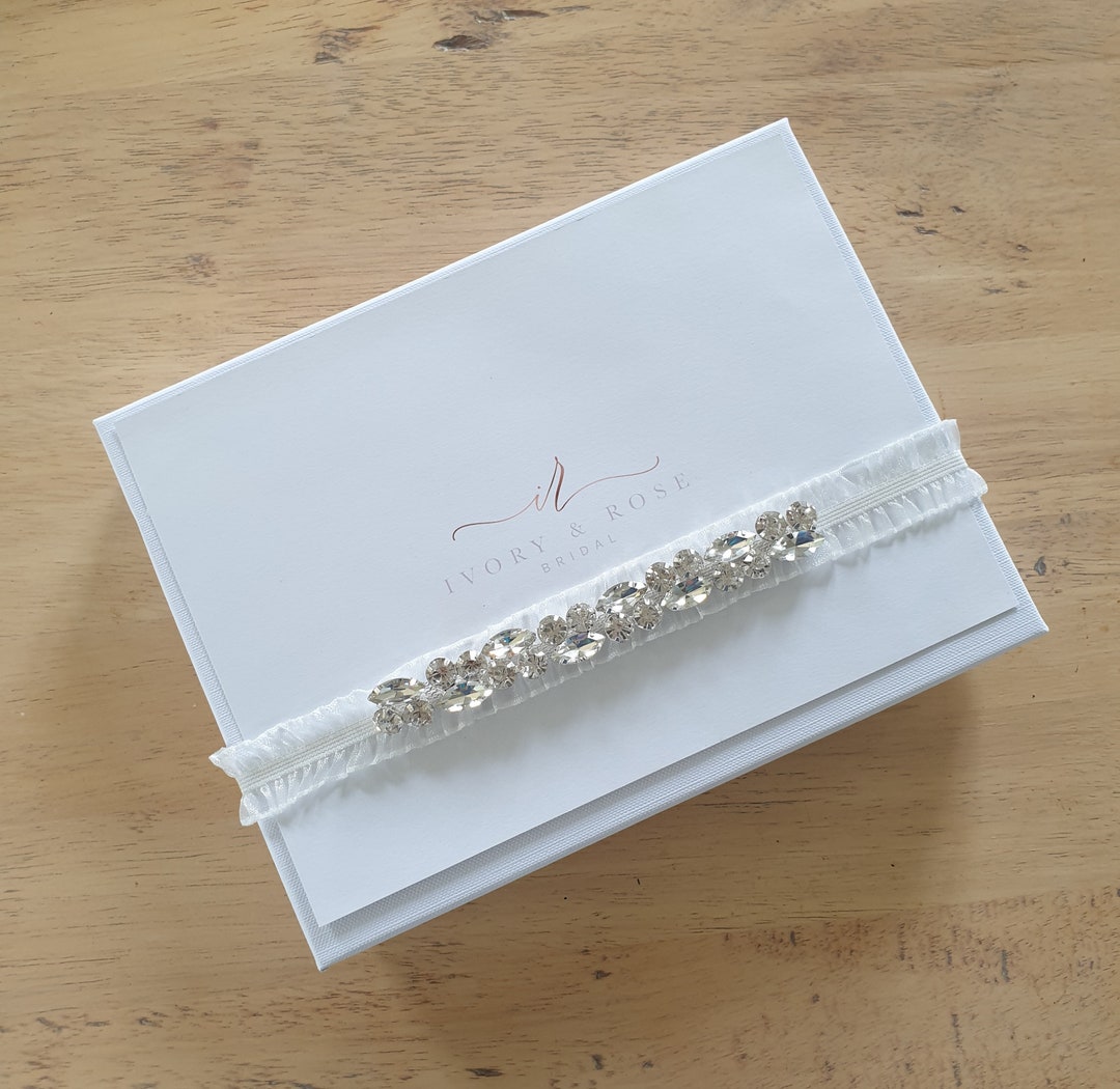 Silver Round Teardrop Rhinestone, Wedding Garter, CZ Bridal Garter - Etsy