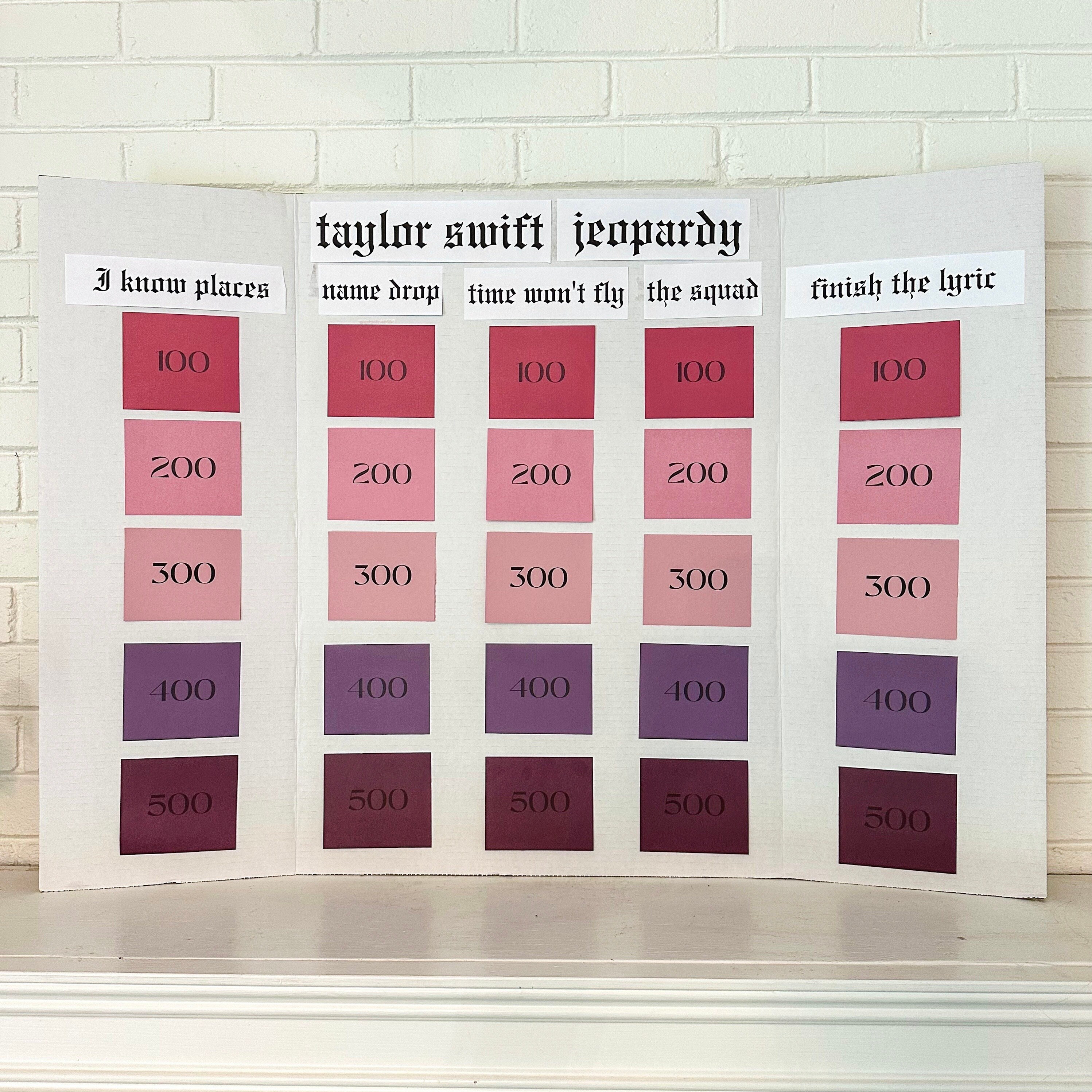 Taylor Swift Jeopardy Printable Game File - Etsy