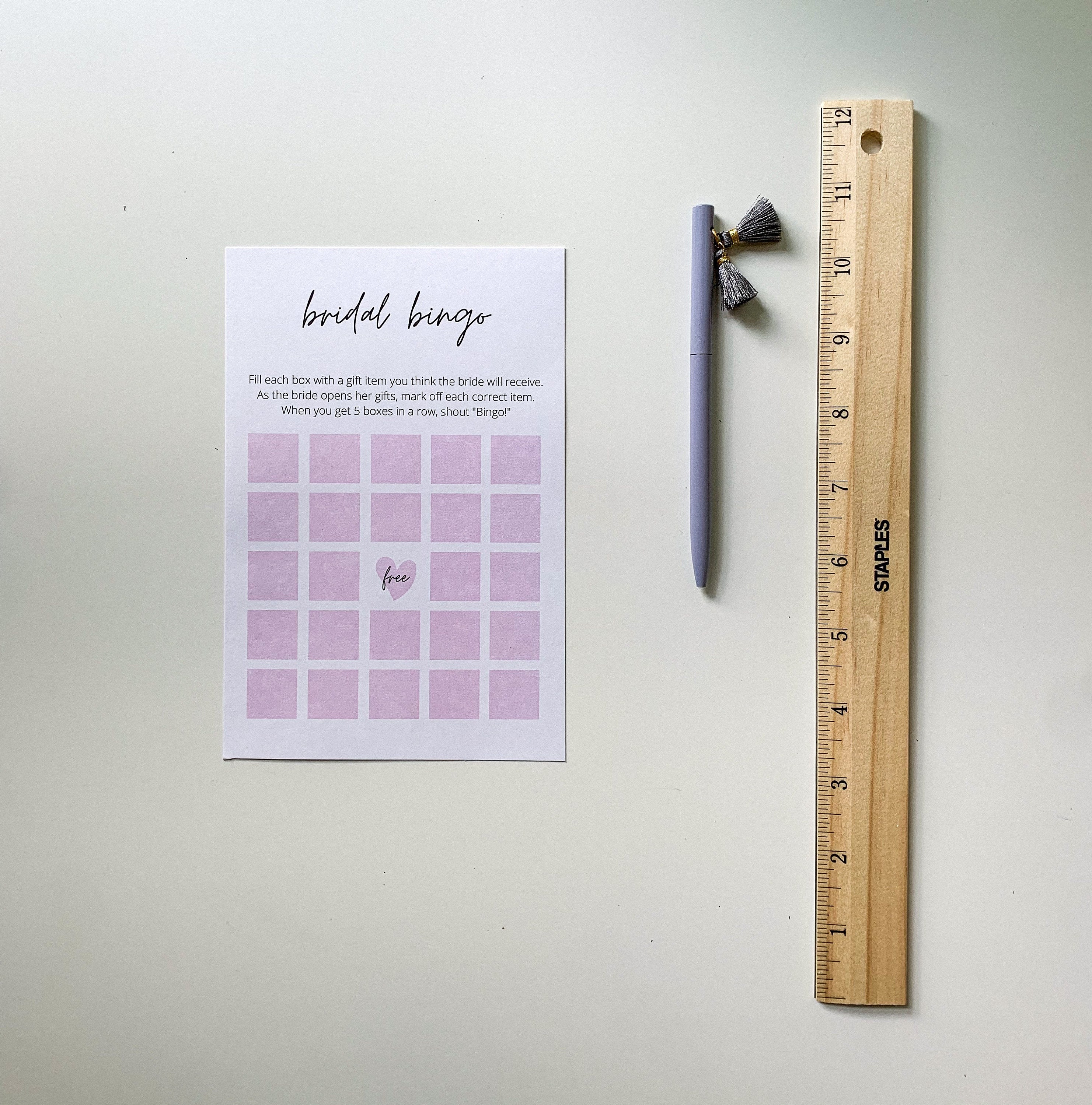 Bridal Shower Gift Bingo Cursive Blush Theme - Etsy