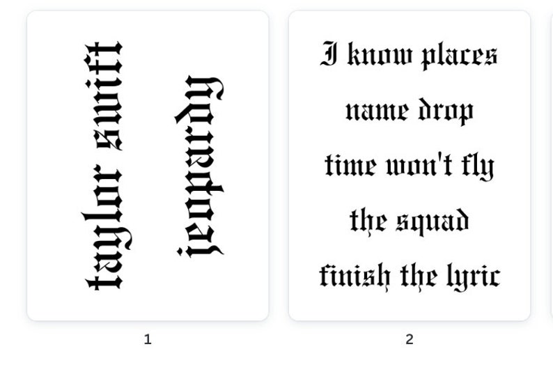 Taylor Swift Jeopardy Printable Game File - Etsy