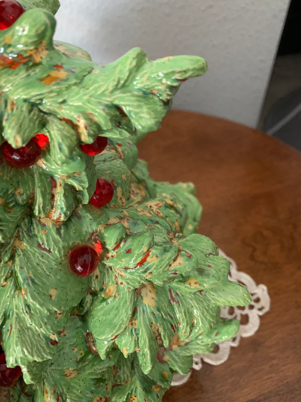 Glazed Fraser Fir Christmas Tree 15" Moss Green With Speckles - Etsy