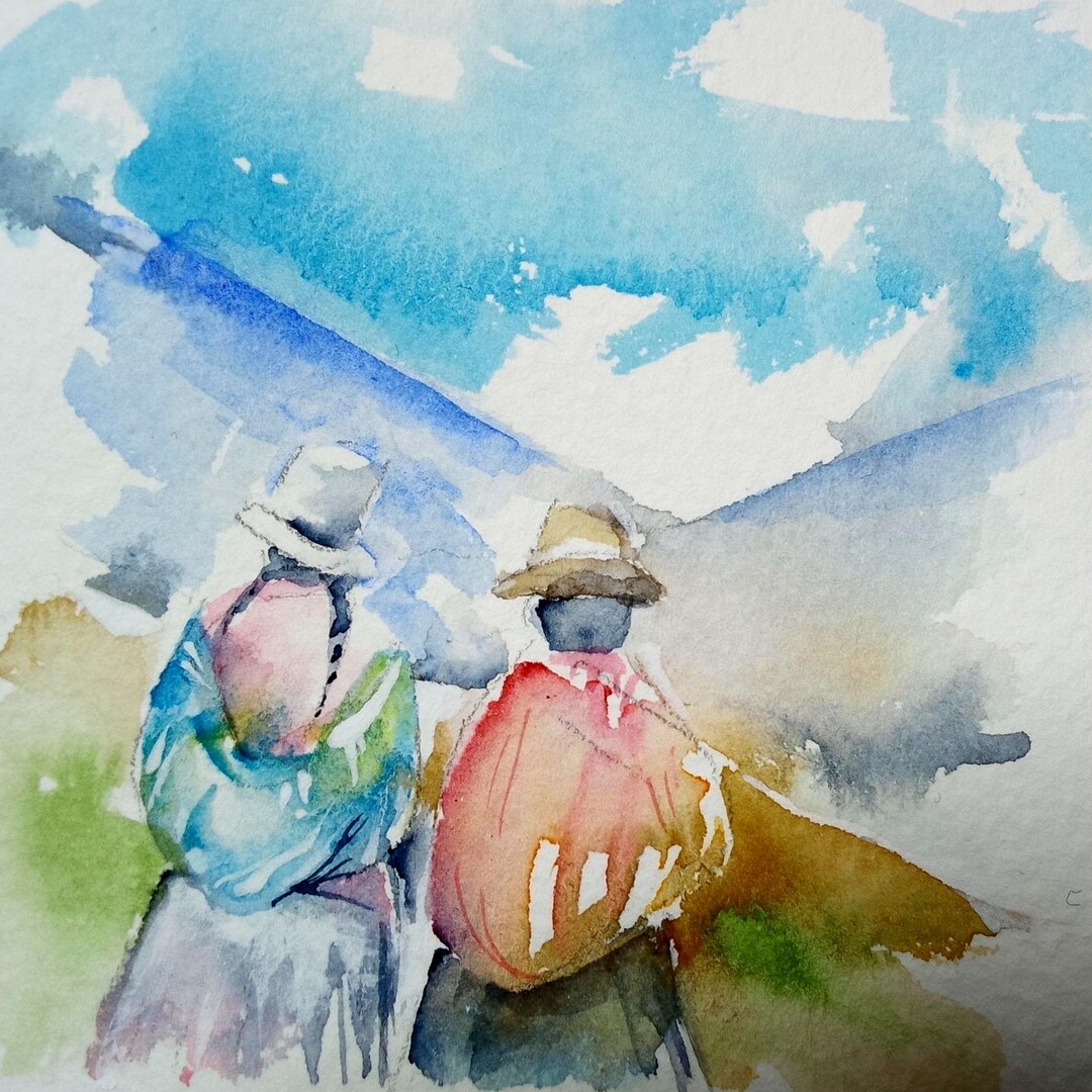 Tiny Peru Painting - Original Watercolour - Cusco Peru Wall Decor ...