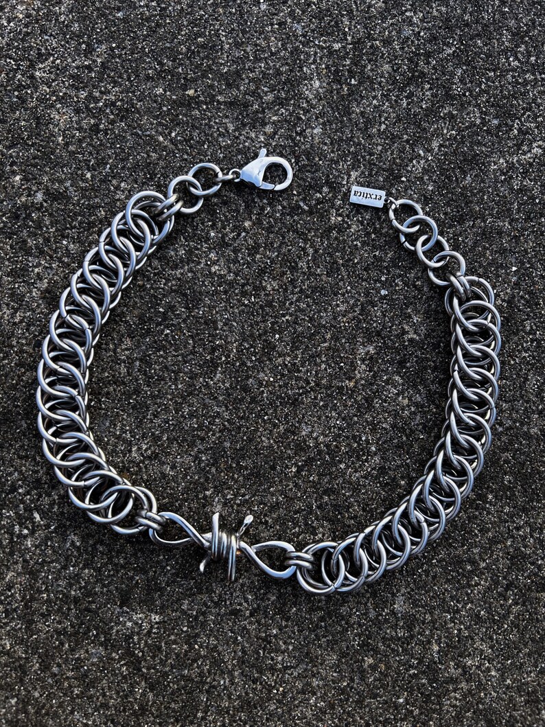 Barbed Wire Chainmail Choker - Etsy