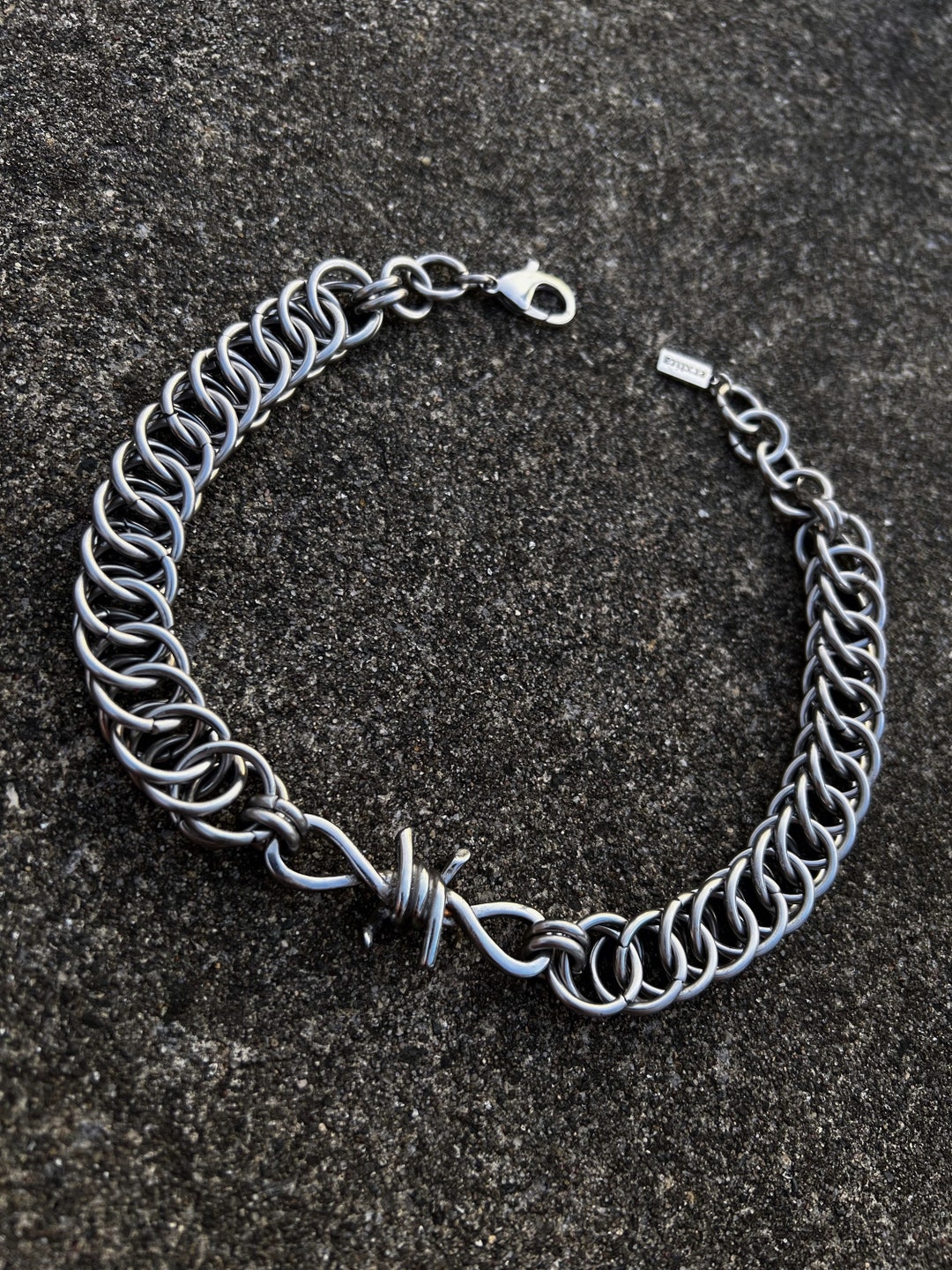Barbed Wire Chainmail Choker - Etsy