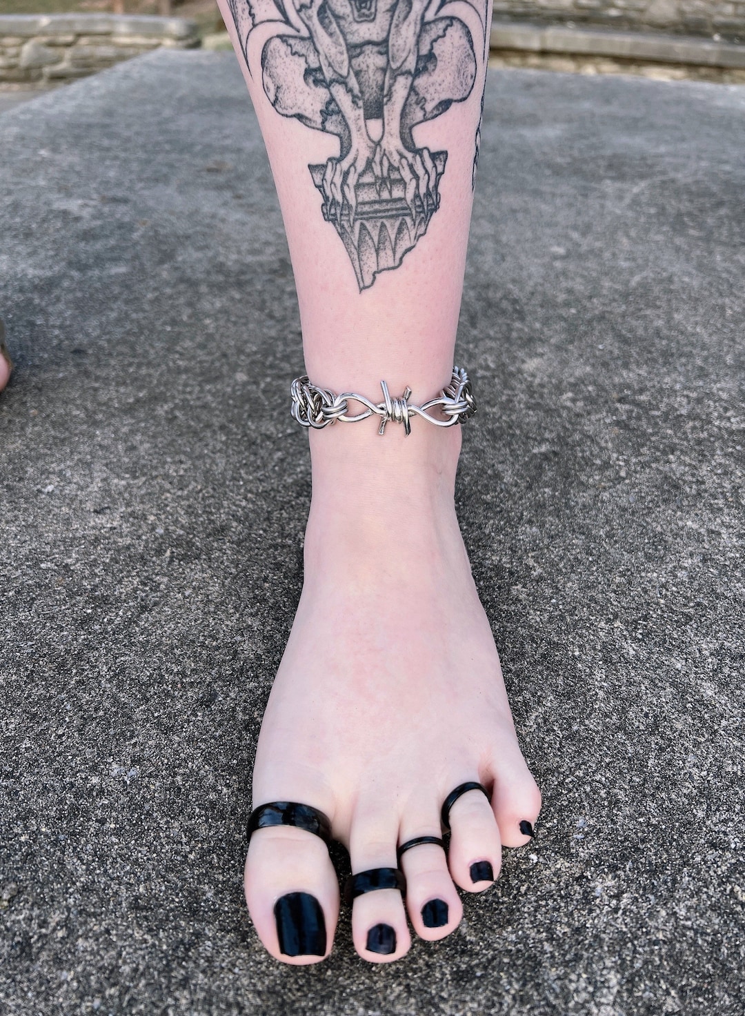 Barbed Wire Chainmail Anklet - Etsy