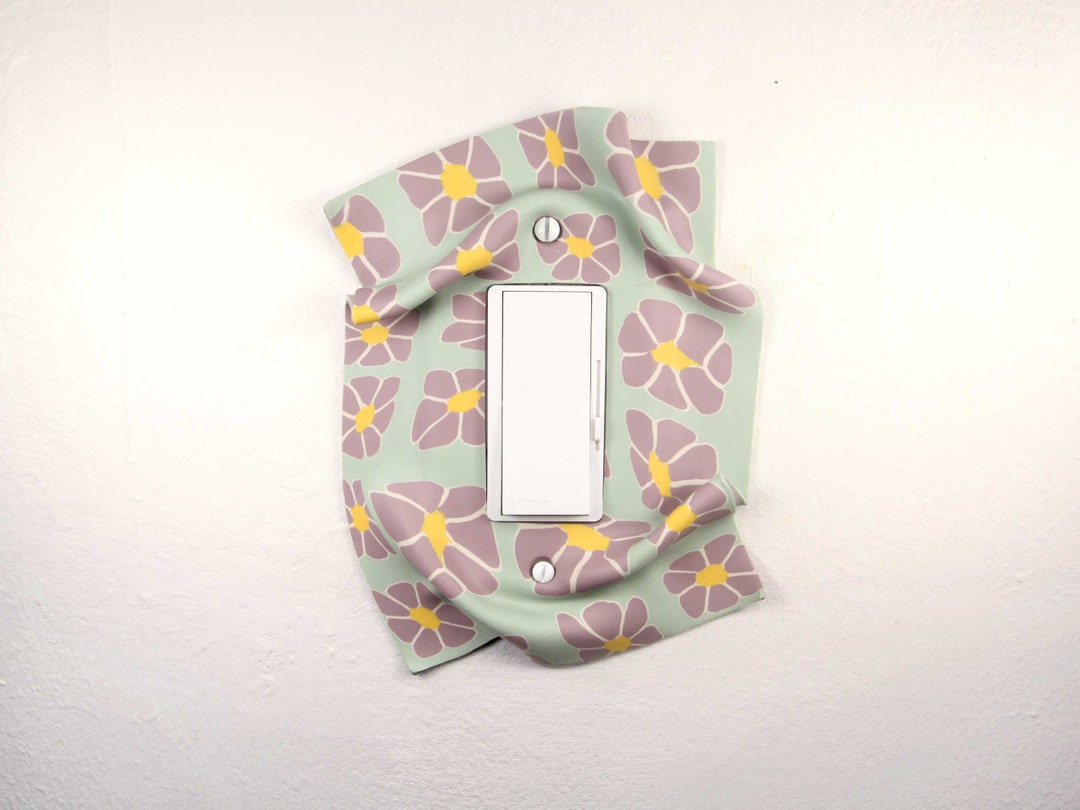 Purple Flower Swatch Switch Plate - Etsy