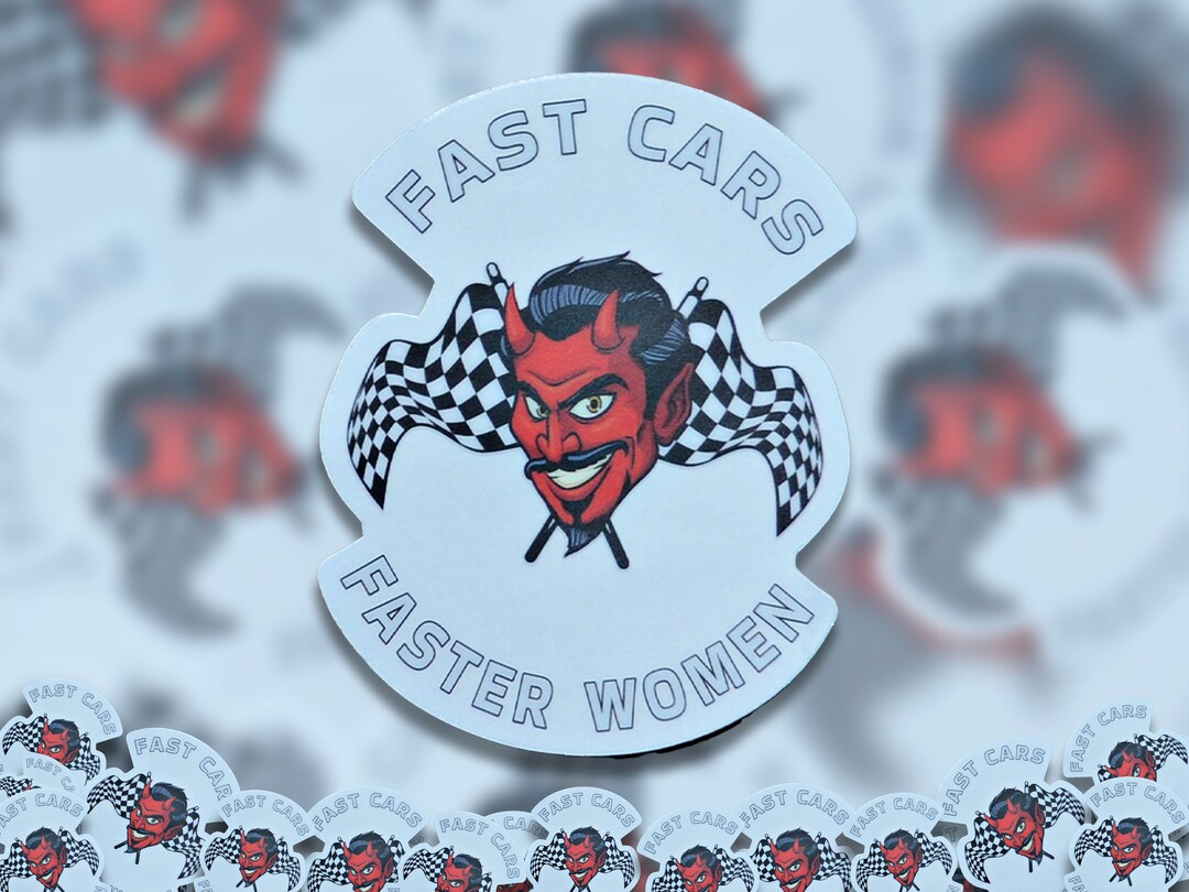 Fast Cars Faster Women CLEAR Sticker - Etsy