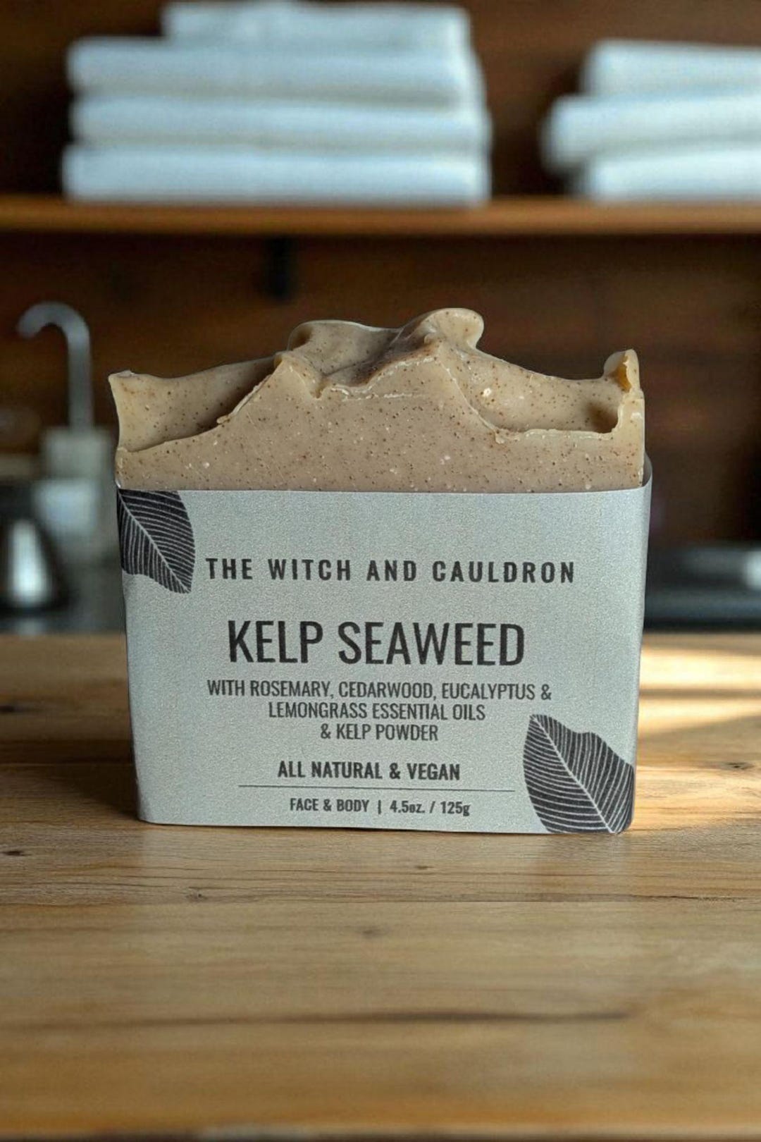 Kelp Seaweed Soap Bar: Natural Essential Oils, Vegan Cold Process Soap ...