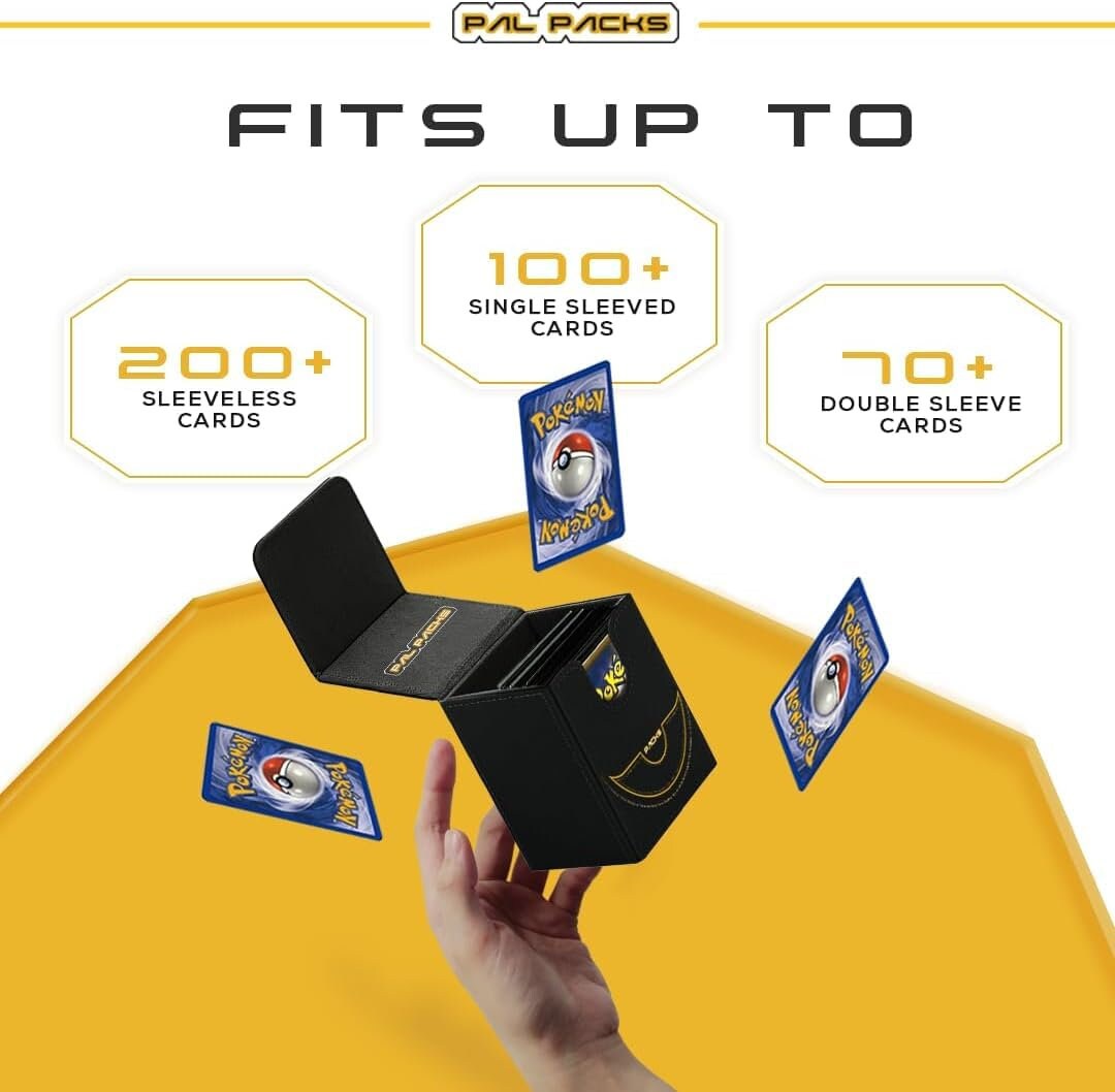 GOLDEN Pokemon Card Bundle Deck Box With Guaranteed 1x Gold or Rainbow ...