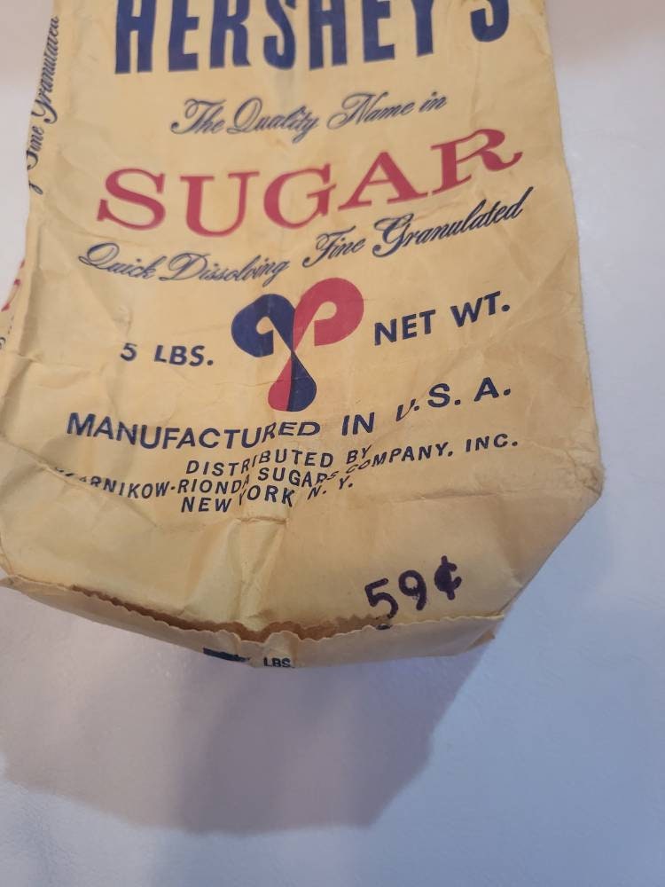 RARE Vintage Hershey's Sugar Paper Bag 1960-64 - Etsy