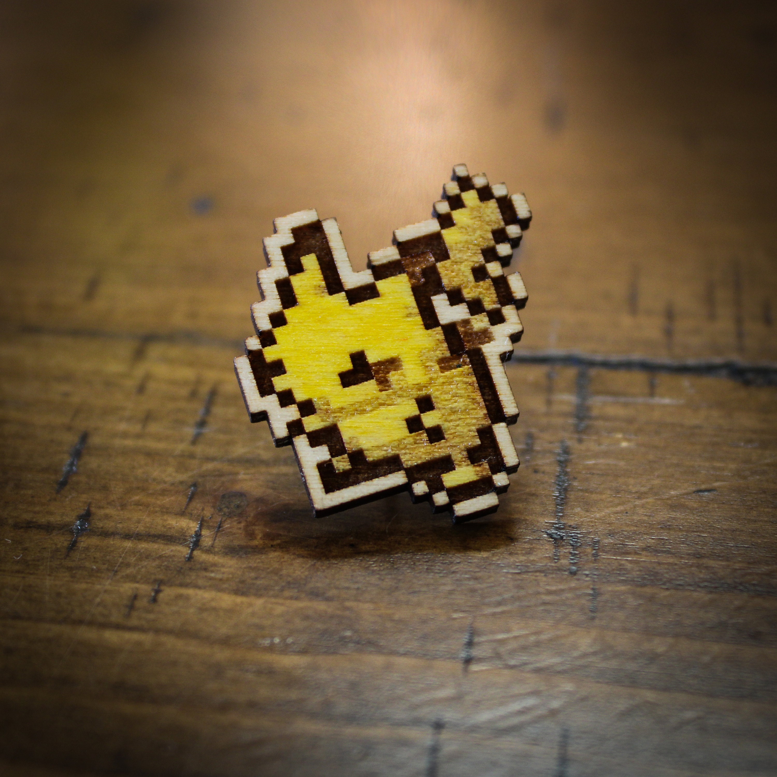 Pixel Pikachu Pokemon Wood Pin Pikachu Wood Badge Pokemon - Etsy