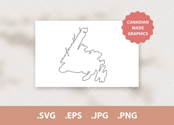 NF Newfoundland Canada Graphic SVG & PNG Clipart Silhouette - Etsy