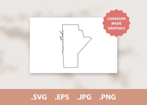 MB Manitoba Canada Graphic SVG & PNG Clipart Silhouette | Etsy