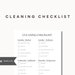 Cleaning List, Cleaning Checklist, Minimalist List, List Digital ...