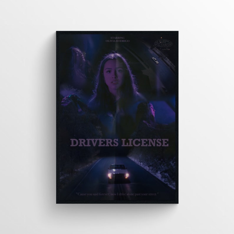 Olivia Rodrigo Drivers License Poster - Etsy