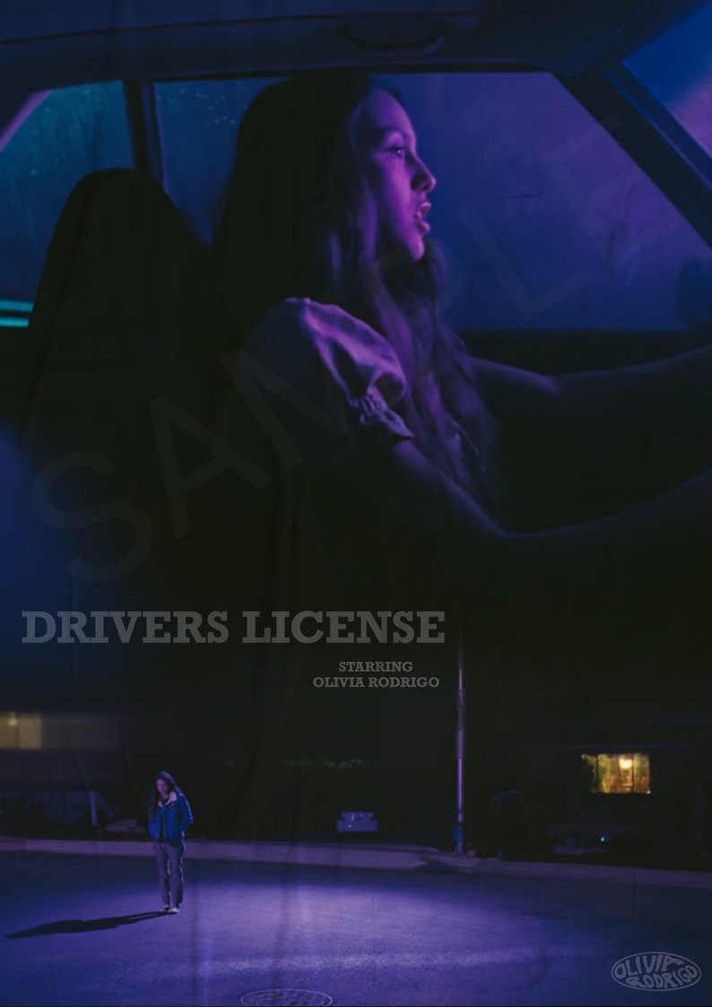 Olivia Rodrigo Drivers License Poster - Etsy
