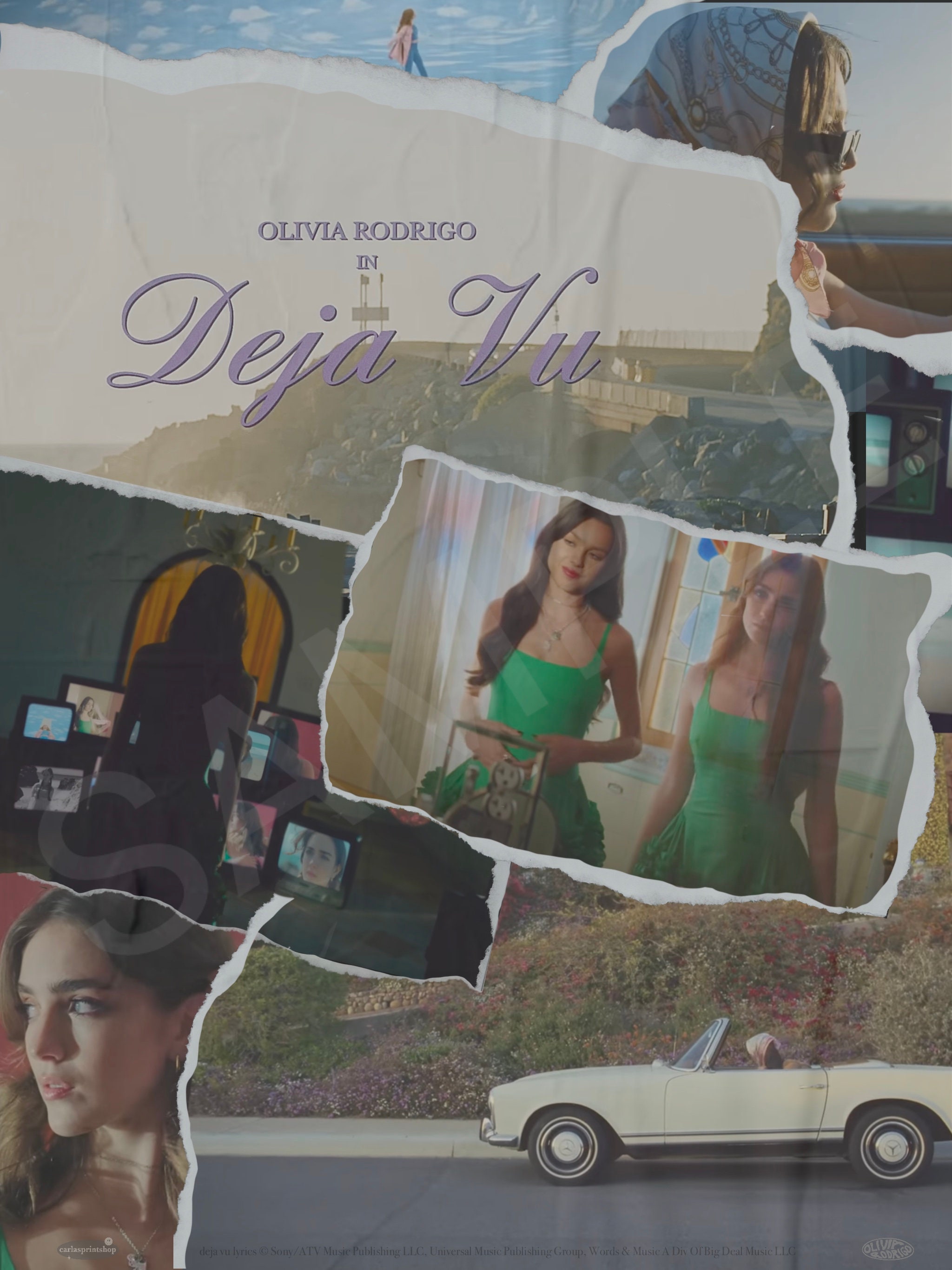 Olivia Rodrigo 'Deja Vu' Poster Designed & Sold By Expansive Costanza
