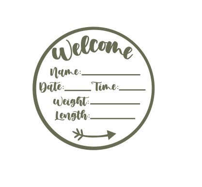 Welcome Sign Baby SVG | Etsy