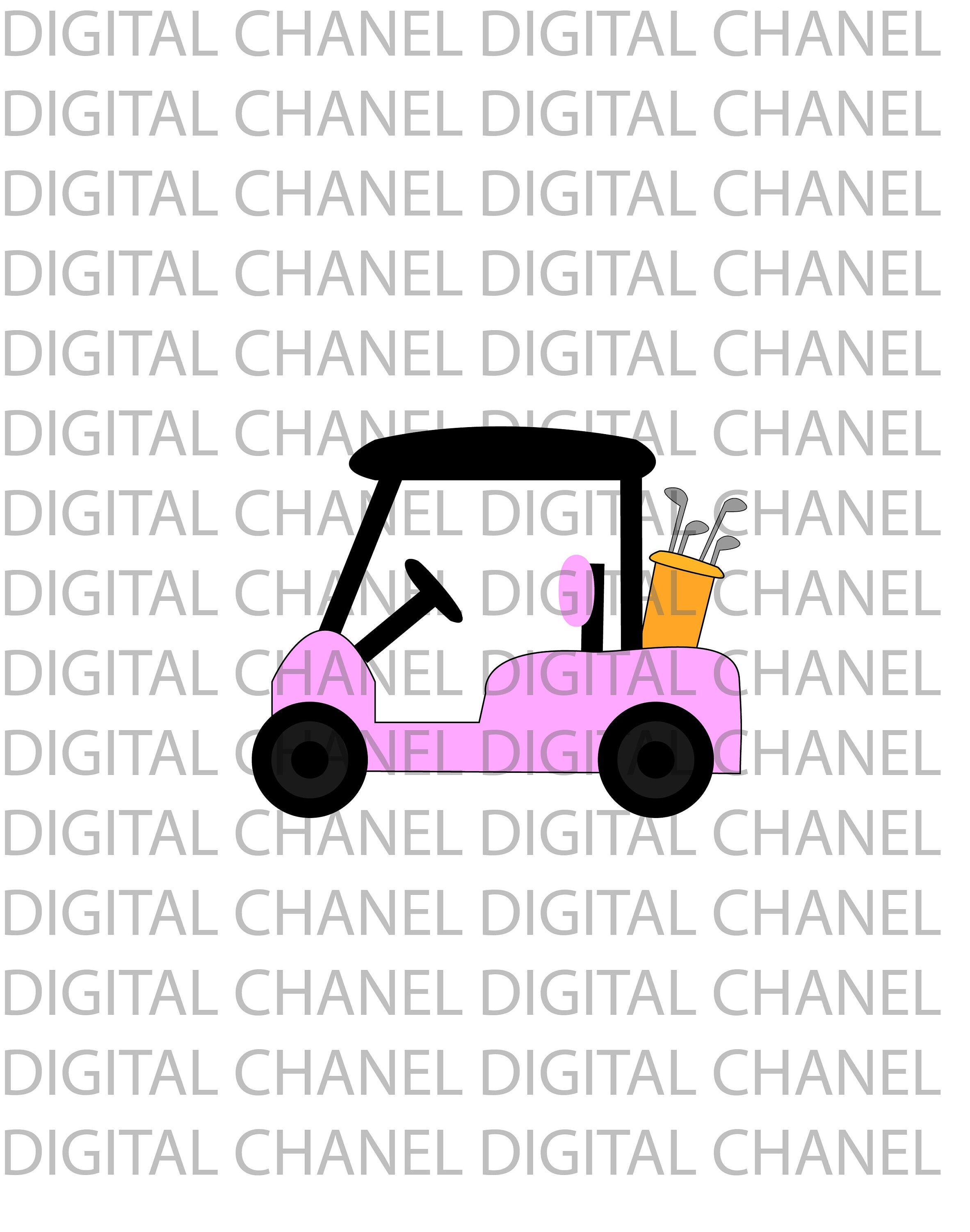 Pink Golf Cart Digital File, SVG and PNG - Etsy