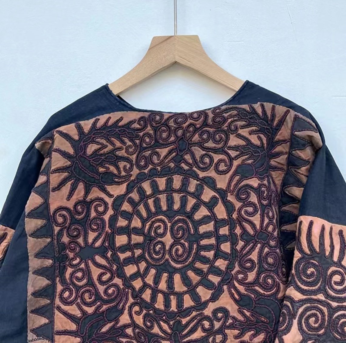 Guizhou Hand-woven Native Cloth Slanted Old Embroidered Top Collectible ...