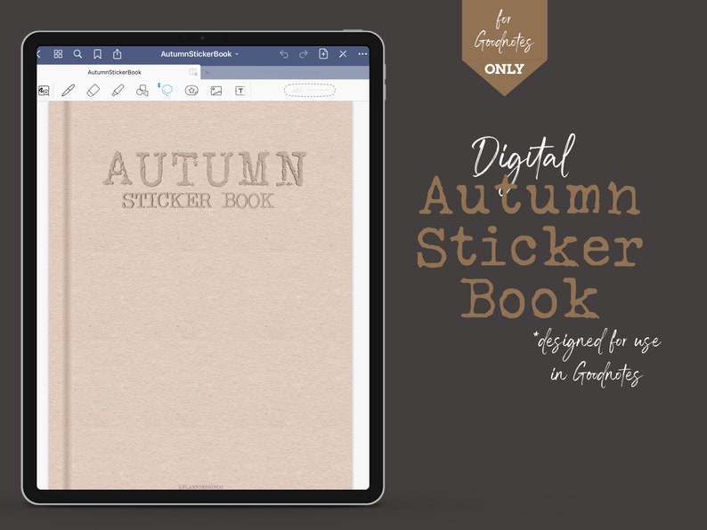 Goodnotes Sticker Book Autumn Sticker Book Pre-cropped - Etsy