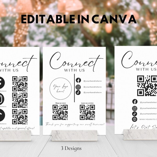 Connect With Us Sign - Etsy
