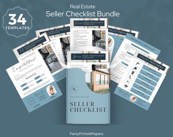 Seller Real Estate Checklist Bundle Real Estate Marketing Prep Listing ...