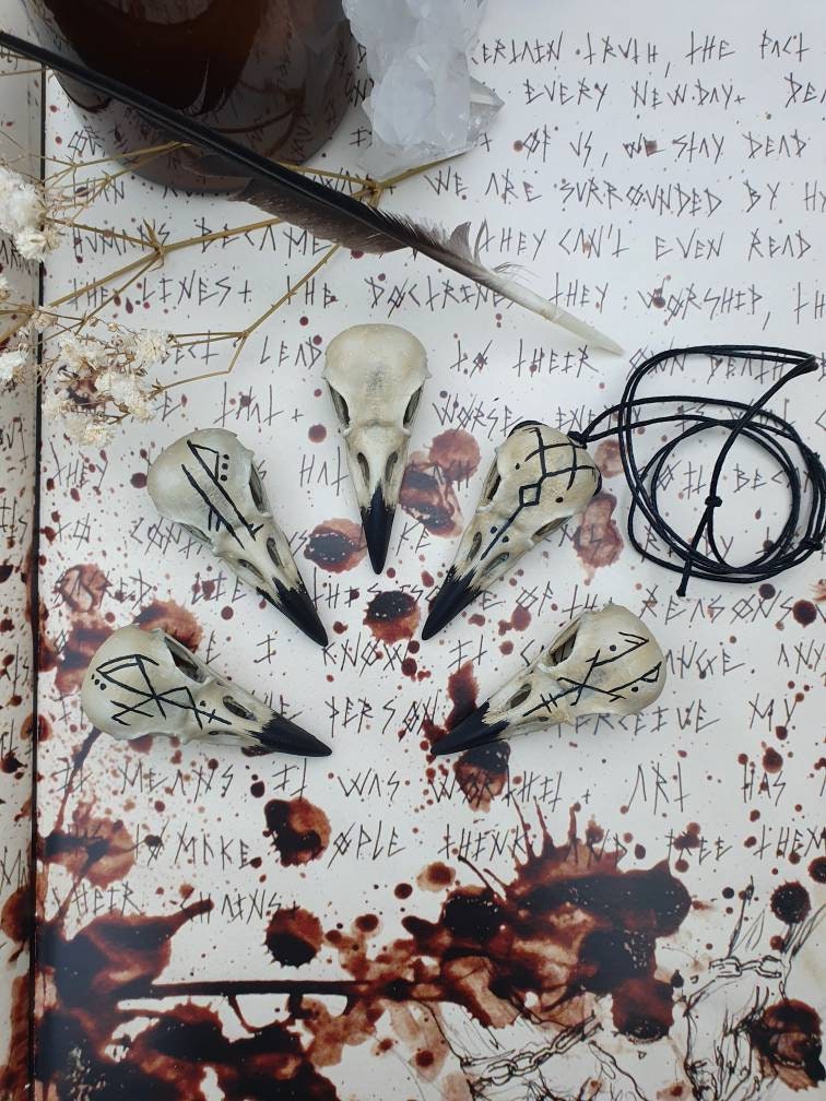 NEW, Raven Skull, Raven, Crow, Goth, Occult, Altar, Witch, Viking ...