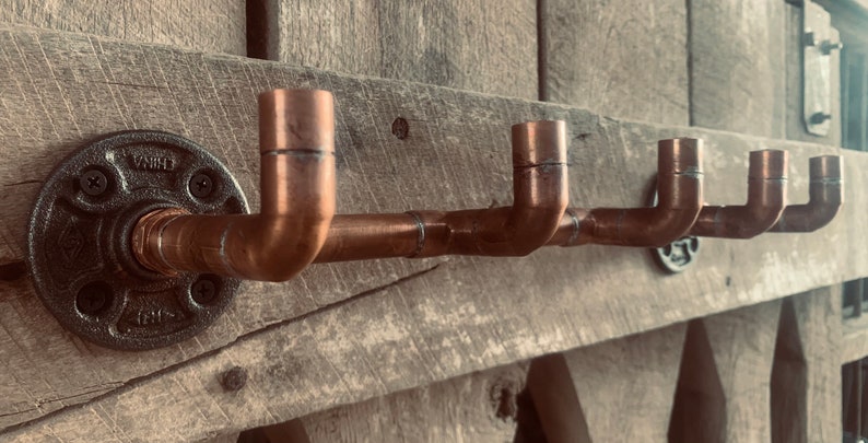 5 Hook, Copper, Coat Rack, Key Hook, Towel Rack - Etsy