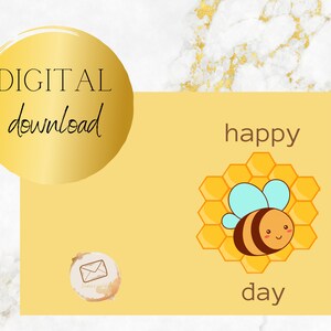Happy Bee Day Card - Etsy