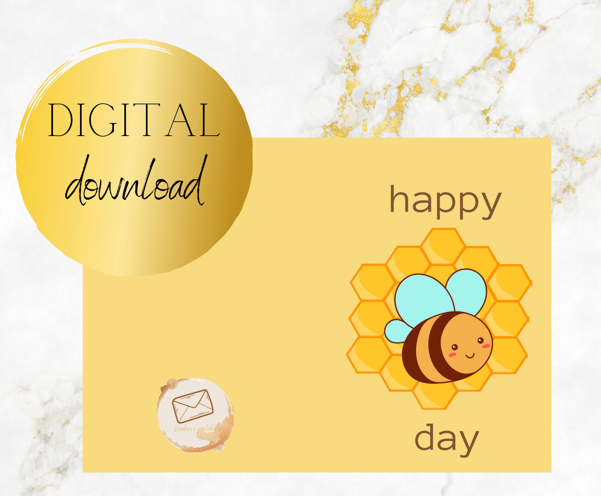 Happy Bee Day Card - Etsy