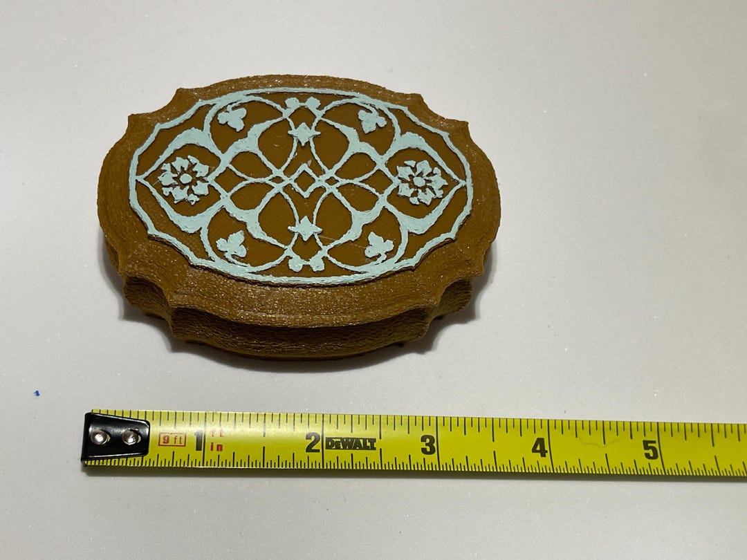 Handcrafted Small Oval Jewelry Box, 3D Printed With Hand-painted ...