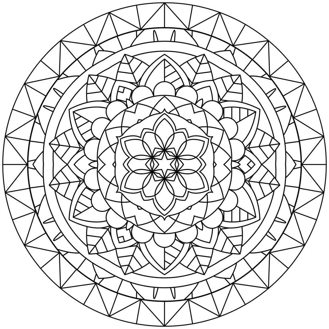 Printable Mandala Coloring Pages 8.5 X 11.0 Instant Digital Download ...