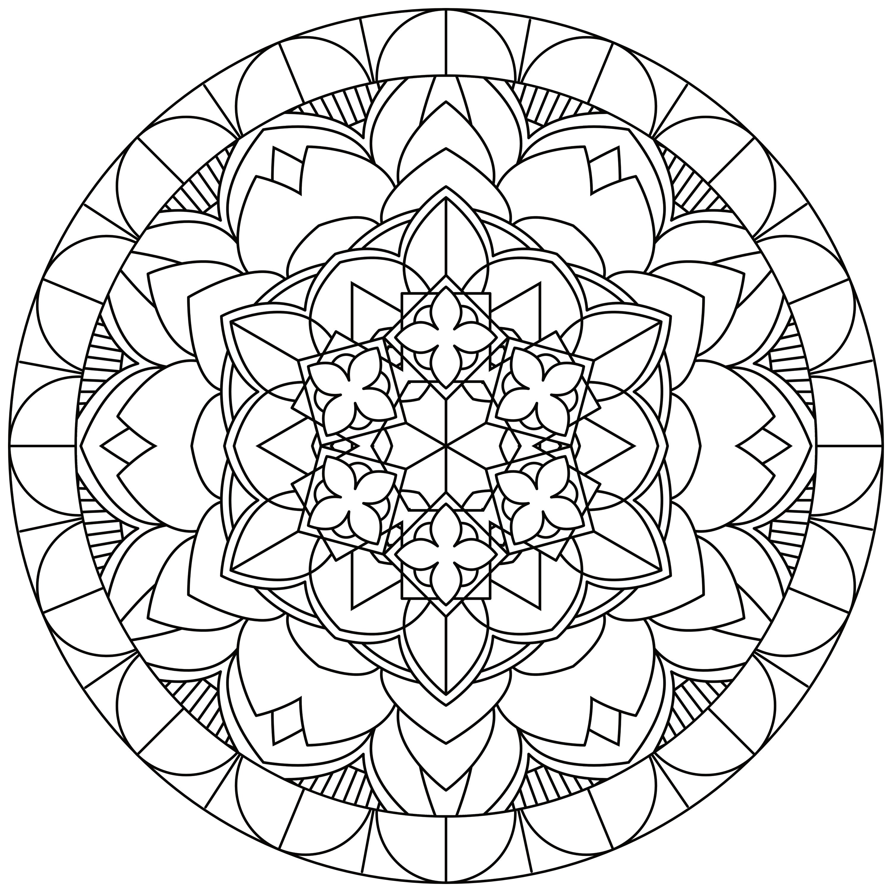 Printable Mandala Coloring Pages 8.5 X 11.0 Instant Digital Download ...