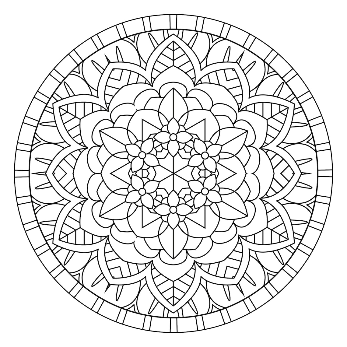 Printable Mandala Coloring Pages 8.5 X 11.0 Instant Digital Download ...