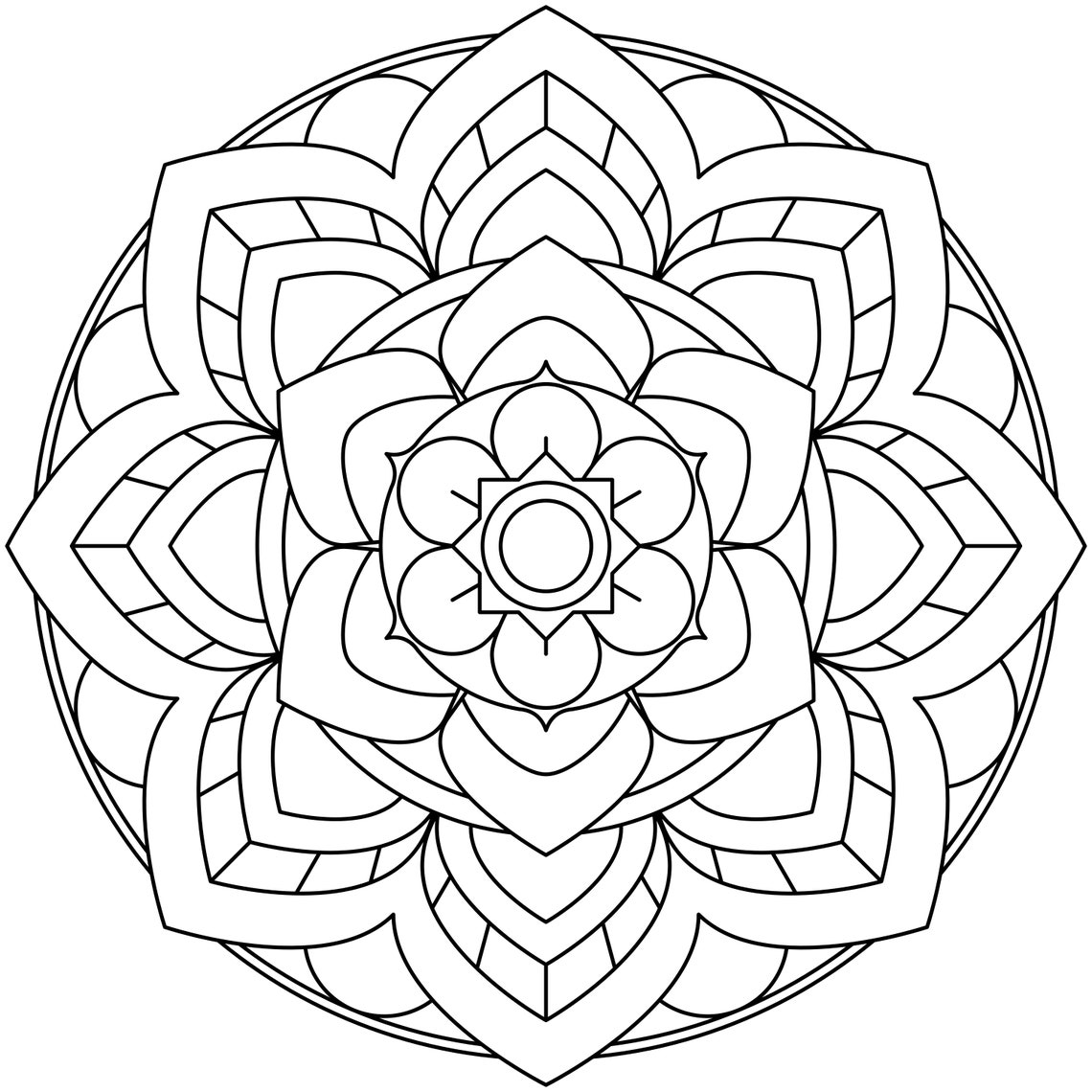 Printable Mandala Coloring Pages 8.5 X 11.0 Instant Digital Download ...