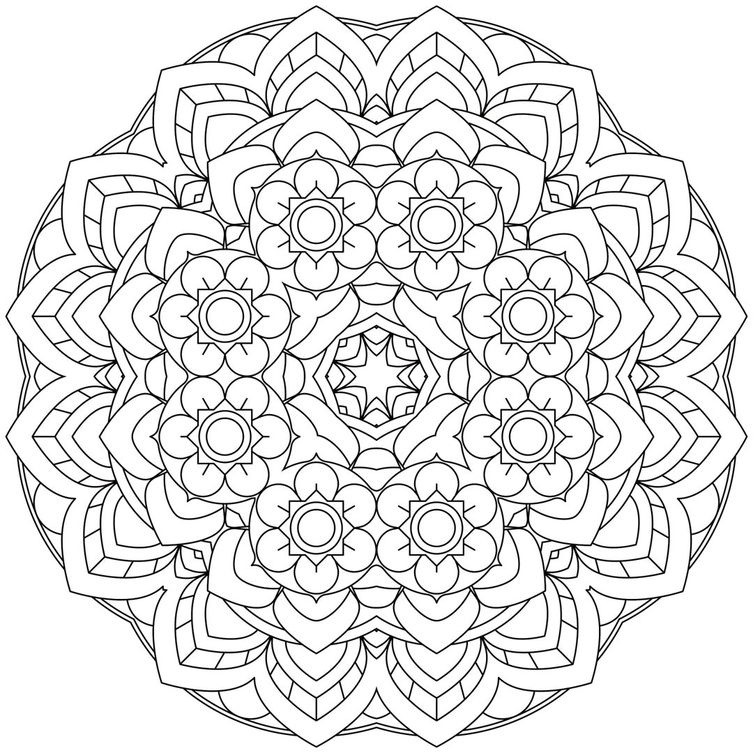 Printable Mandala Coloring Pages 8.5 X 11.0 Instant Digital Download ...