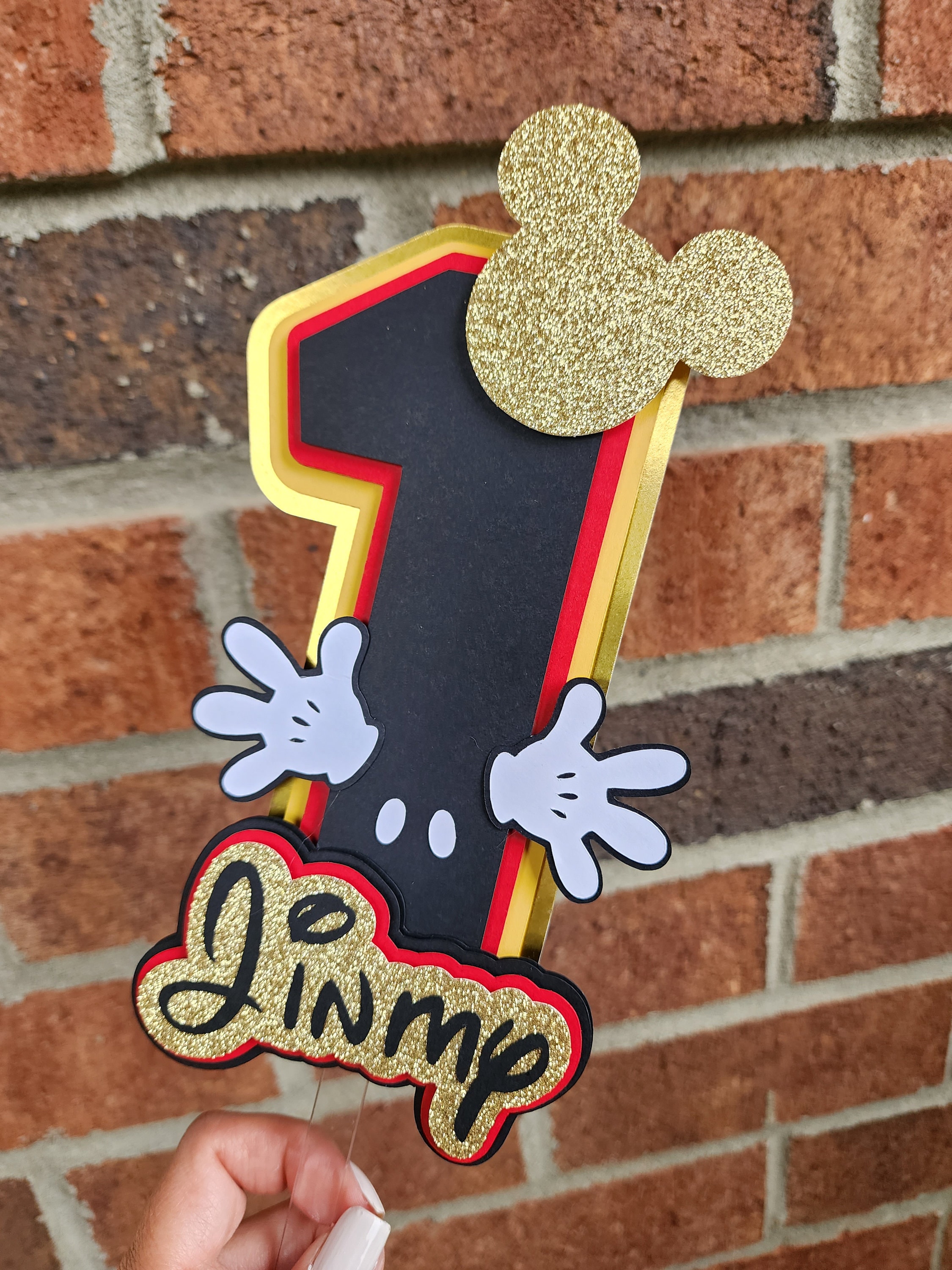 Cake Topper Birthday Mickey Mouse - Etsy