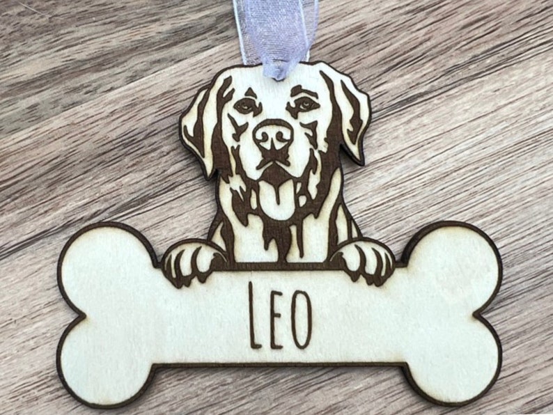 Laser Engraved Custom Dog Name Ornament Personalized Pet - Etsy