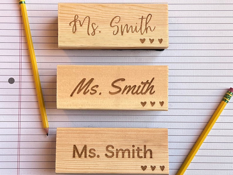 Personalized Teacher Name Whiteboard Eraser Teacher - Etsy