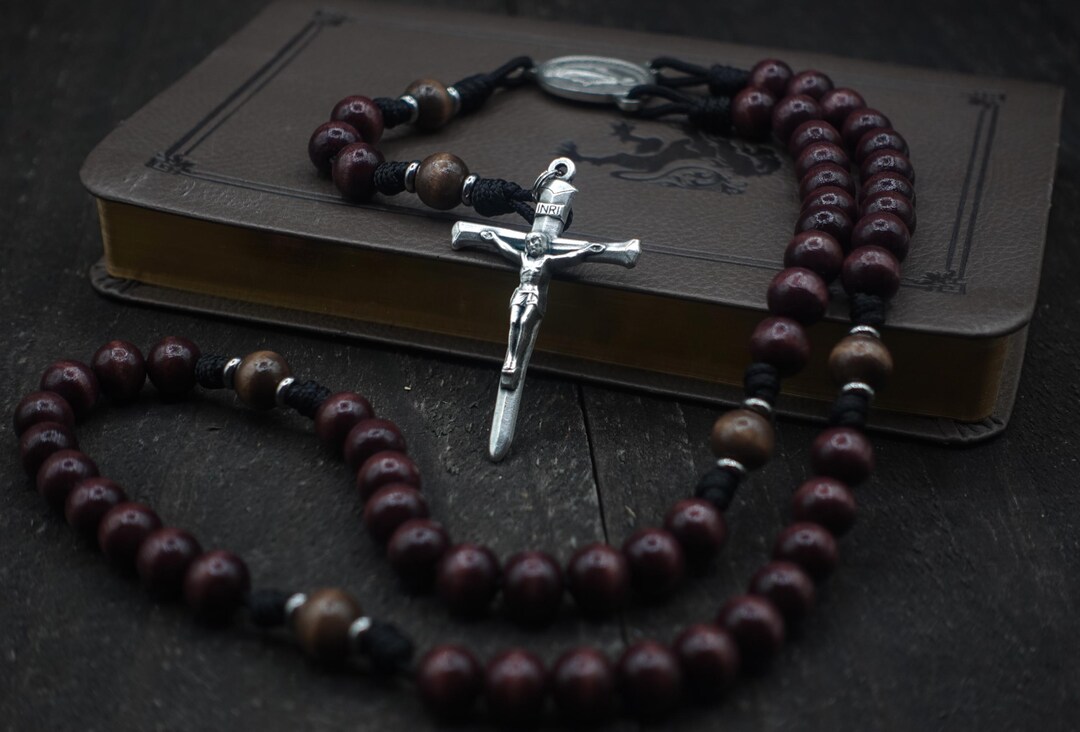 Terror of Demons Catholic Rosary With Exclusive Wood Beads, Miraculous ...