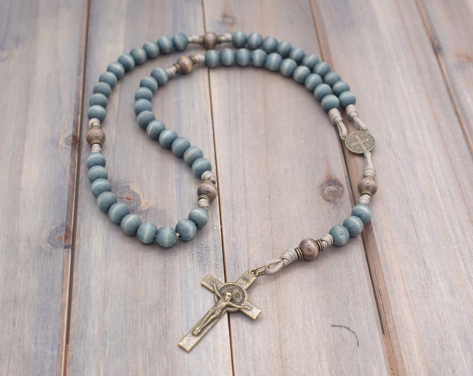 Rugged Rosaries the Living Simply Catholic Wood Rosary Minimalist ...