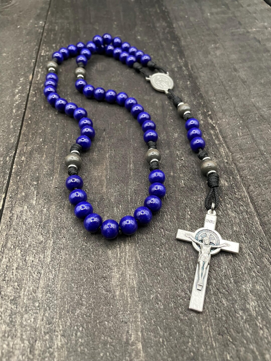 Theotokos Heavy Duty Rosary With Exclusive Wood Beads, Silver Crucifix ...