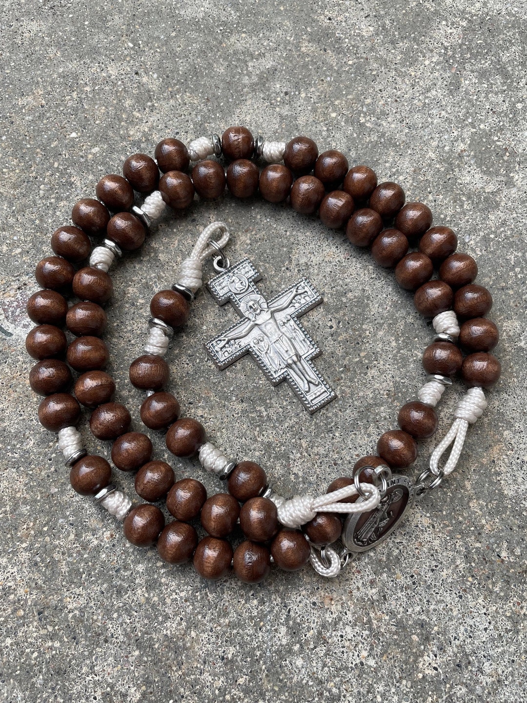 St. Francis Catholic Rosary With Exclusive Wood Beads, St. Francis ...