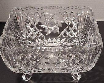 American Brilliant Cut Crystal Bowl - Etsy